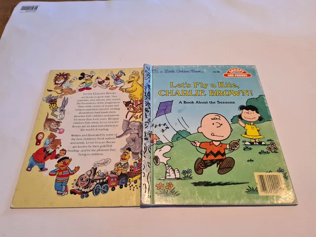 LITTLE GOLDEN BOOK SNOOPY AND FRIENDS Let's Fly a Kite, CHARLIE BROWN ...