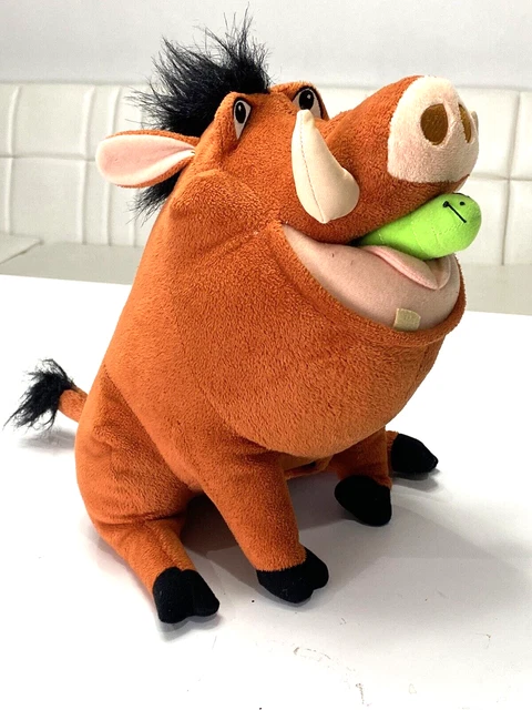 DISNEY TALKING BURPING Farting Pumbaa Warthog Lion King Plush Stuffed ...