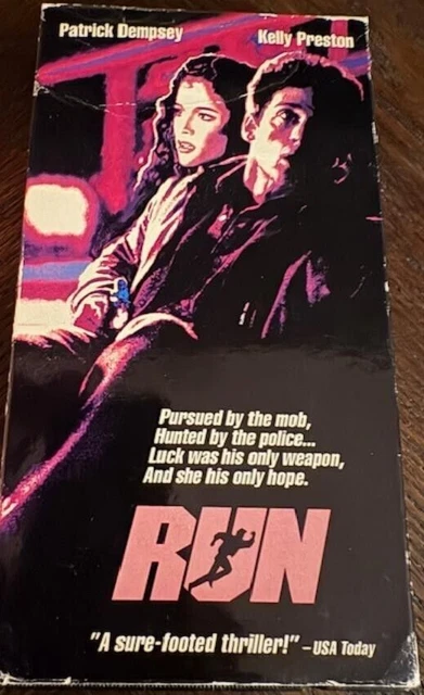 RUN PRE-OWNED VHS Tape Patrick Dempsey Kelly Preston Action Thriller 90 ...