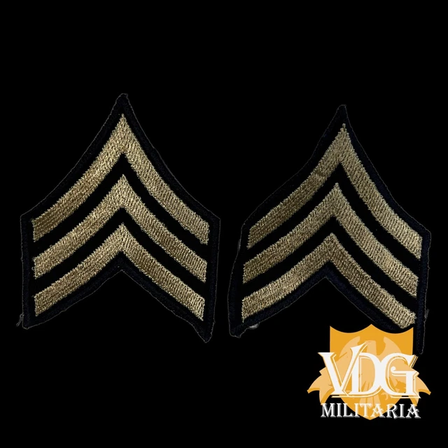 WW2 WWII US Army Sergeant SGT NCO Rank Insignia Chevron Set #P715 £9.98 ...