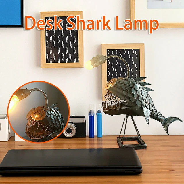 FISH LAMP DESKTOP Creative Night Light Bedroom Lighting USB LED Light ...