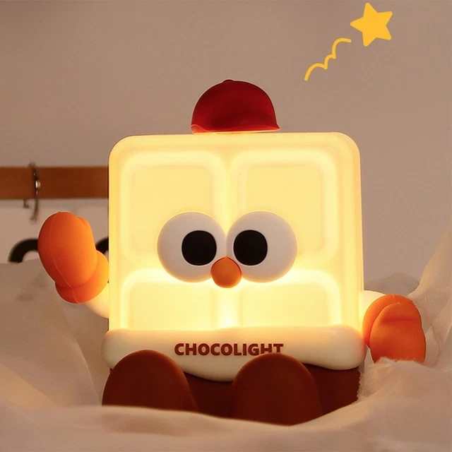NIGHT LIGHT FOR Chocolate Lamp with 3 Level Dimmable Silicone Lamp ...