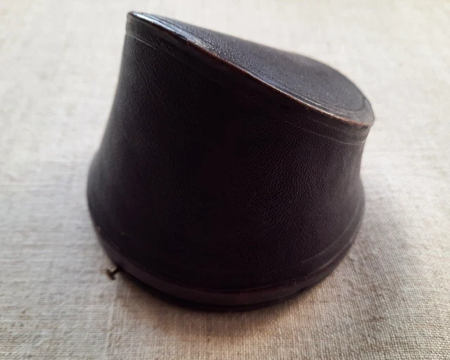 ANCIEN ÉCRIN COFFRET à bijoux forme sabot pour bracelet cuir bordeaux XIX EUR 150,00 - PicClick FR