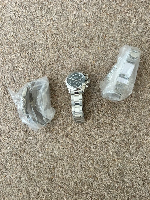 GENTS ACCURIST MB982B Stainless Steel Chronograph Watch x3 New battery ...