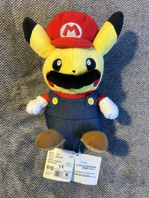 ORIGINAL MARIO PIKACHU Pokemon Nintendo Soft Plush Toy Banpresto BNWT ...