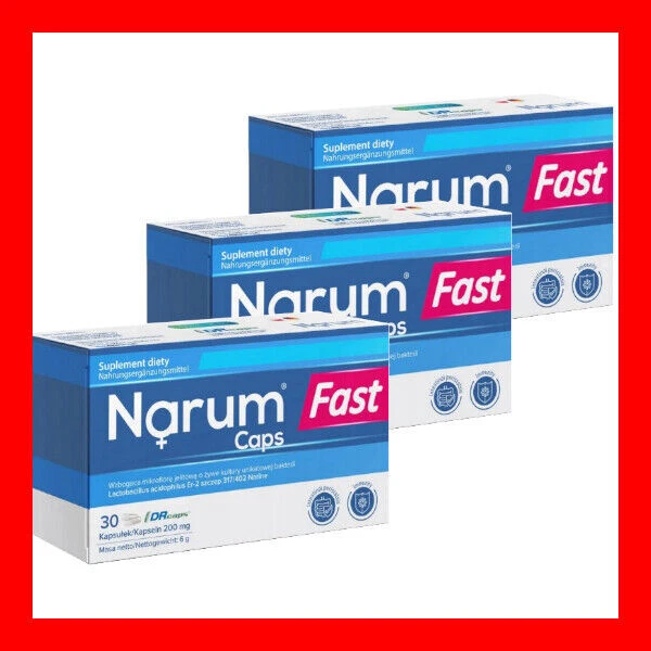 NARUM FAST NARINE 200mg 30/60 caps Probiotic Lactobacillus acidophilus ...