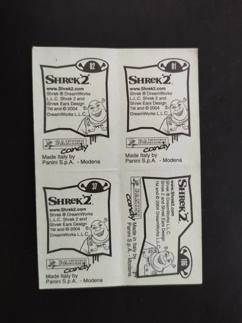 FIGURINA SHREK 2 PANINI 2004 n 31/81/82/106 OTTIMA CON VELINA EUR 1,00 ...