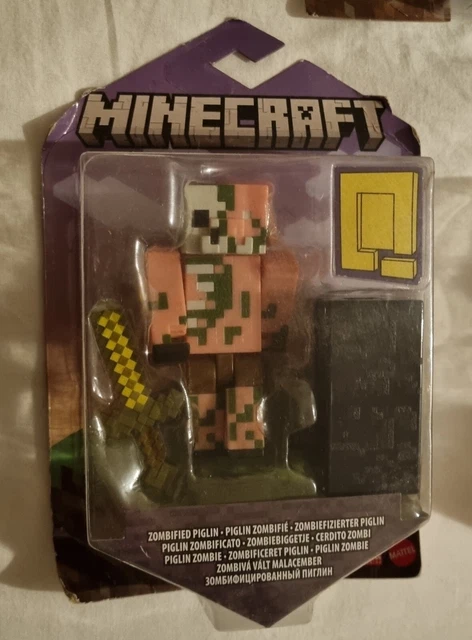 MINECRAFT BUILD-A-PORTAL ACTION Figure: ZOMBIFIED PIGLIN (w/ Gold Sword ...