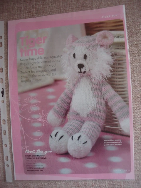 TIGER TIME KNITTING Pattern From Angela Turner £1.99 - PicClick UK