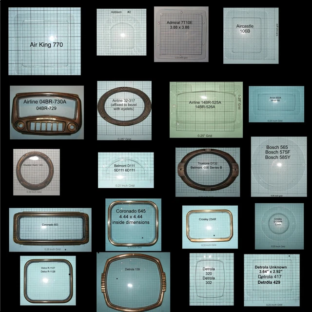 ANTIQUE RADIO DIAL Covers Makers A-G Airline Arvin Crosley Emerson Fada ...