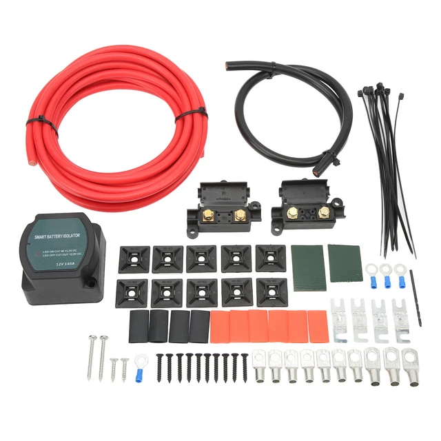 DUAL BATTERY ISOLATOR Kit Voltage Sensitive Relay Kit 12V 140Amp High ...