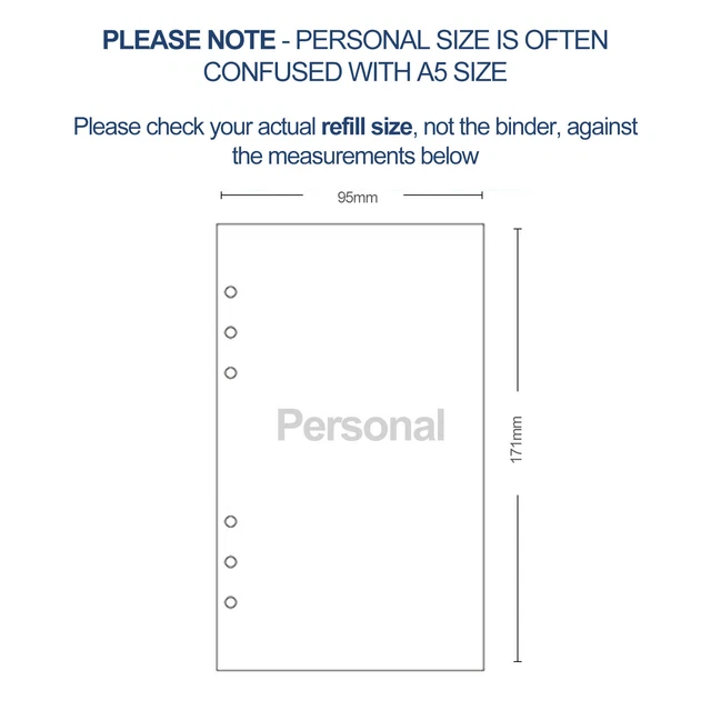 2024-25 | PERSONAL Filofax Compatible Refill Diary | 1 Day Per Page ...
