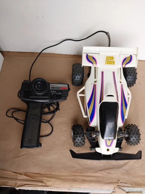 VINTAGE NIPCO RC White Aero-Tuned Remote Control Race Car Tested And ...