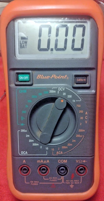 VTG BLUE-POINT (SNAP-ON) EEDM503A DIGITAL MULTIMETER with PROBES and ...