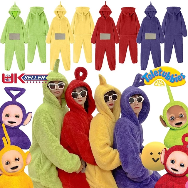 2024 ADULT TELETUBBIES Costume Disi Onesis Lala Cosplay Jumpsuit Pajama ...