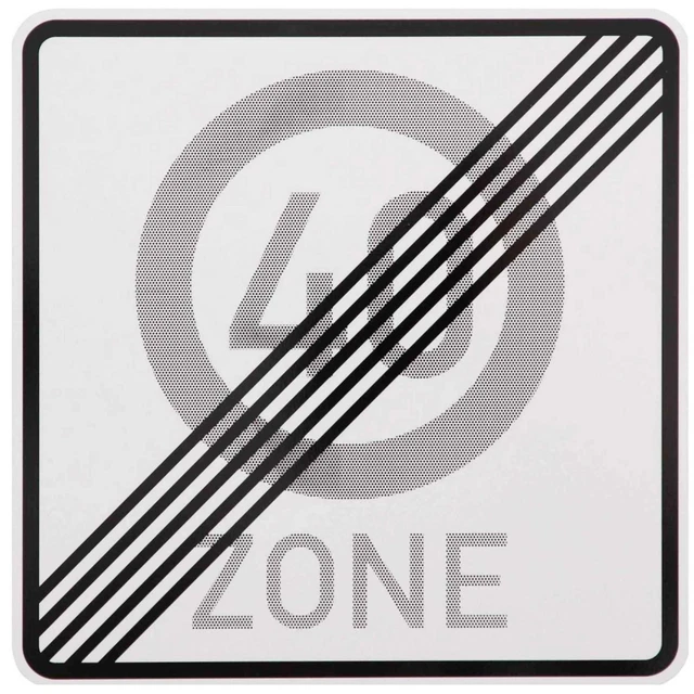 PANNEAU DE SIGNALISATION Fin Zone 40 Geburtstags-Schild Verkehrszeichen ...