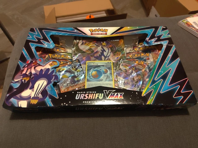 POKÉMON TCG URSHIFU Rapid Strike Vmax Premium Collection Box Trading ...