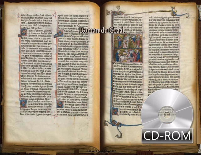 ROMAN DU GRAAL 1290 AD Illuminations Manuscripts Arthurian romances $19 ...