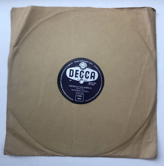 WINIFRED ATWELL CROSS Hands Boogie / The Black & White Rag 10" Re-press ...