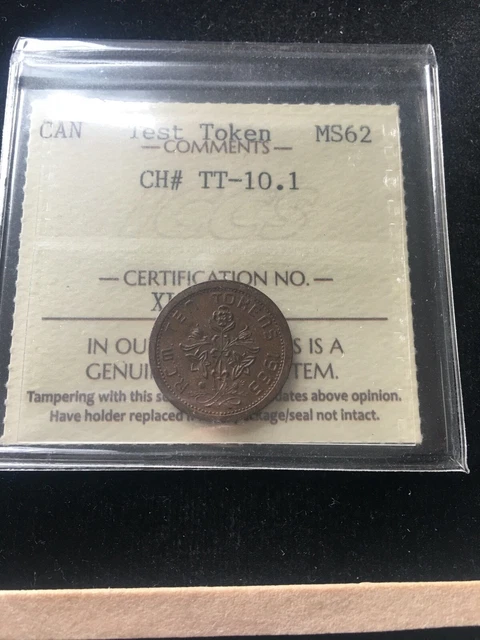 1965 TEST Token**ICCS Graded Canadian,**MS-62**TT-10.1 $850.00 ...