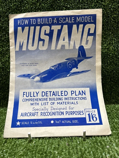 HOW TO BUILD a scale model Mustang detailed plan Military Aeroplane £11 ...