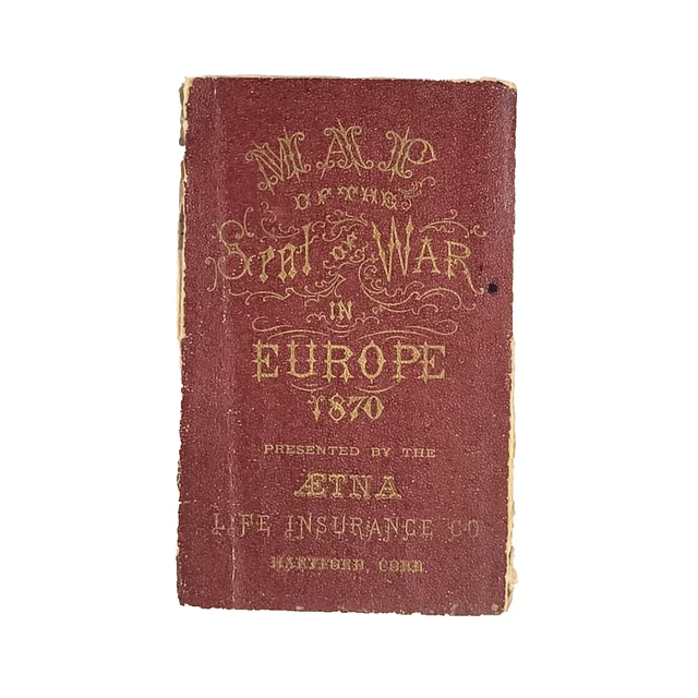 1870 EUROPE SEAT of War Franco-Prussian Theatre Map Aetna Ad Railroad ...