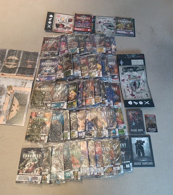 WARHAMMER 40K CONQUEST 1-80 Models, Folders, Maps, Books Some Assembly ...