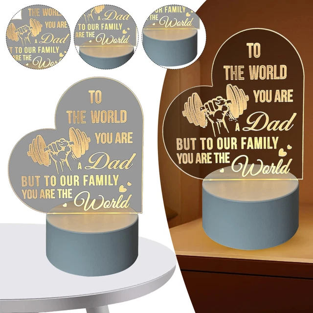 ACRYLIC LED NIGHT Light Best Presents for Mum Father Day Gifts (World ...