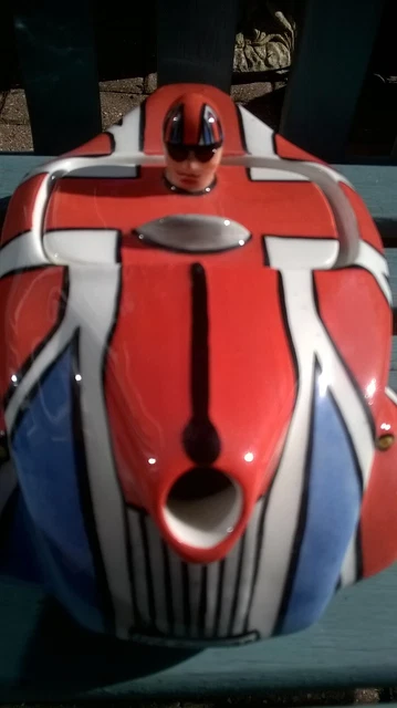 LORNA BAILEY RACING Car Teapot Limited edition 100 Union Jack 605 Swing ...