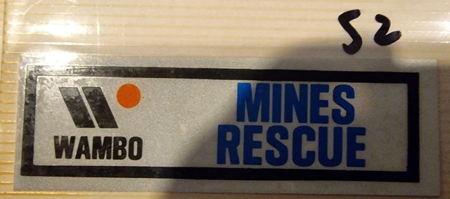 COLLIERY STICKER WAMBO Mines Rescue As per image EUR 4,42 - PicClick FR