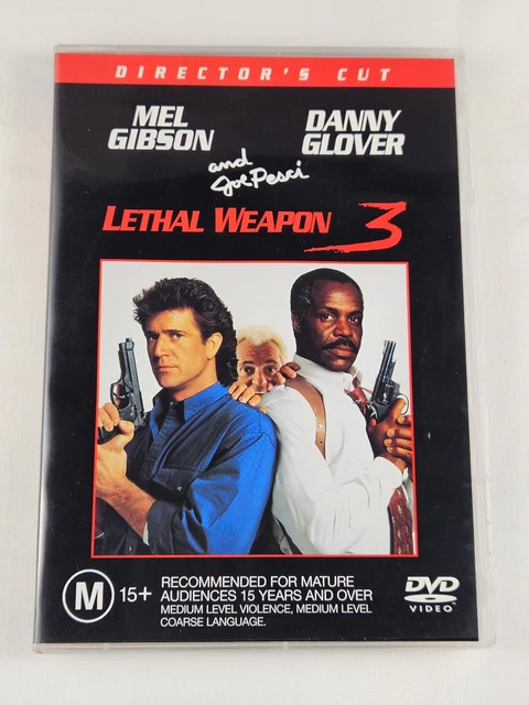 LETHAL WEAPON 3 DVD (Region 4) VGC Director's Cut Mel Gibson NEW CASE £ ...