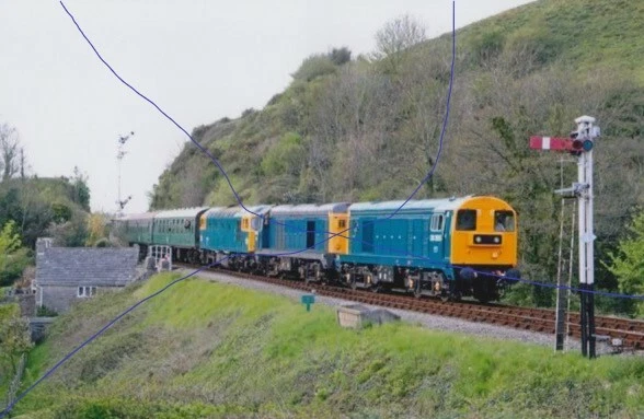 DIESEL RAILWAY PHOTO Br Class 20 Photograph 20205 Loco Picture At Corfe ...