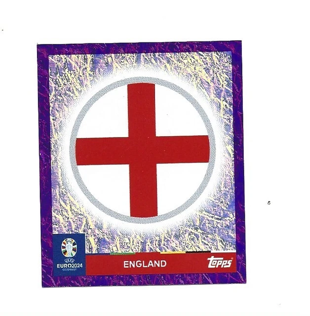 TOPPS UEFA EURO 2024 : ENGLAND BADGE Parallel Figurine, PURPLE, VIOLA ...