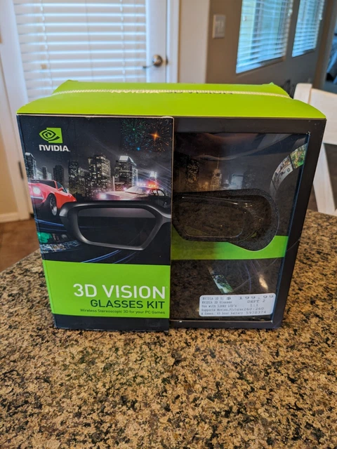 NEW RARE NVIDIA 3D Vision Kit Wireless NVidia 3D Glasses & Emitter ...