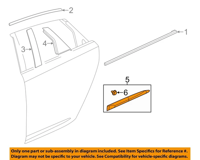 CHEVROLET GM OEM 14-16 Impala Exterior-Rear-Molding Trim Right 22795509 ...
