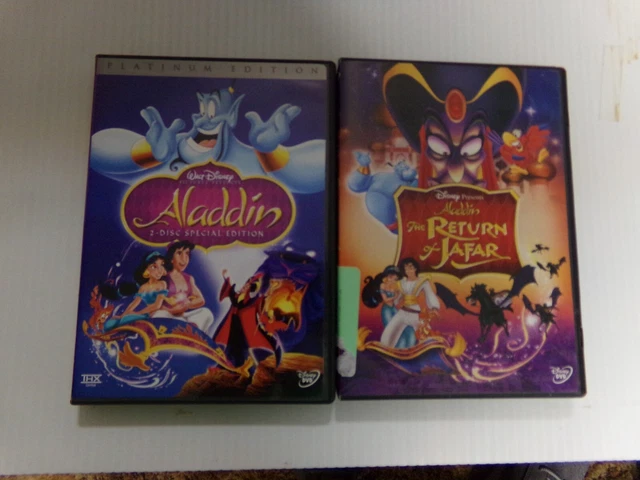 ALADDIN/ ALADDIN THE Return Of The Jafar Dvd Lot Of 2 Disney £5.50 - PicClick UK