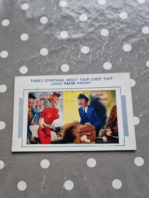 VINTAGE SAUCY SEASIDE Comic Postcard BAMFORTH Brown Triangle No 1332 ...