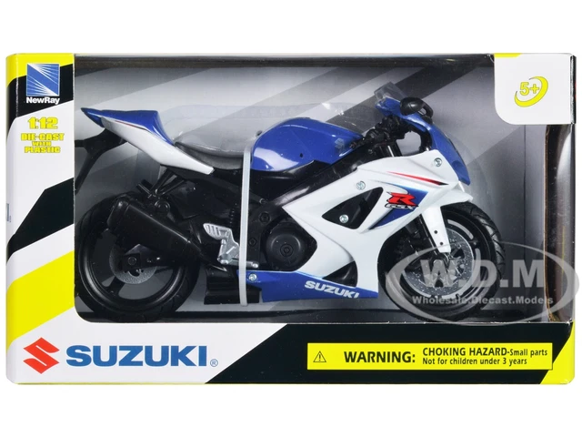 2008 SUZUKI GSX-R1000 Blue 1/12 Diecast Motorcycle Model By New Ray ...