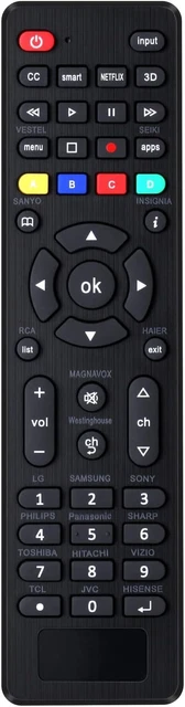 NEW IN BOX Universal HDTV Smart TV Remote Control - Black - Widely ...