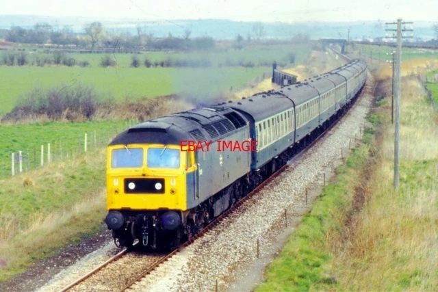 PHOTO CLASS 47 Loco Between Castle Cary And Yeovil Diversion 1970S £1. ...