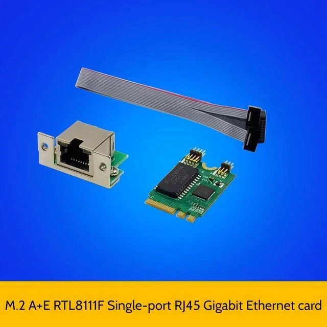 SCHEDA GIGABIT ETHERNET M.2 A+E RTL8111F adattatore LAN porta singola ...