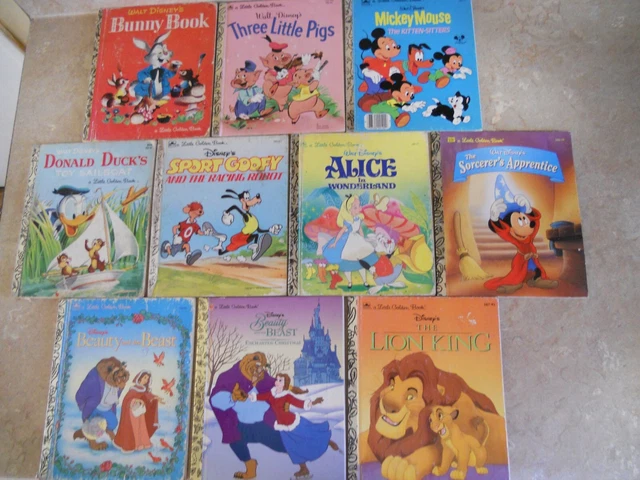 LOT OF 10 Little Golden Books ~ Disney Classics ~ Vintage 1951 - Newer ...