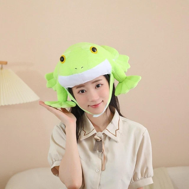 COSPLAY FROG HAT Headpiece Costume Dress up Cute Stuffed Toys Novelty ...