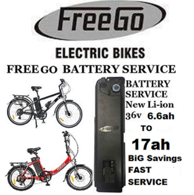 FREEGO ELECTRIC BIKE Battery Service From 6.6ah to 17ah Fast Track ...