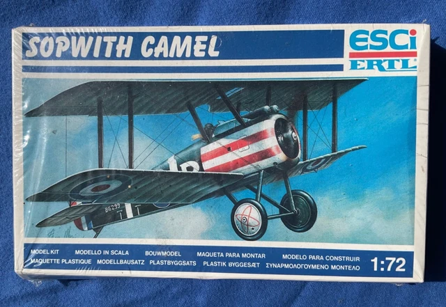 ESCI ERTL 1:72 scale #9020 SOPWITH CAMEL Boxed plastic model kit MIB ...