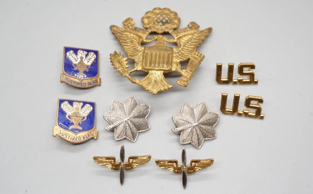 WWII AAF WINGS, Lieutenant Colonel, US Officer, Sustineo Alas DI Pins ...