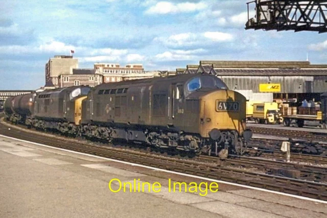 RAILWAY PHOTO 6X4 Class 37 37D6943 and D6909 Oil Train Newport c1971 £2 ...