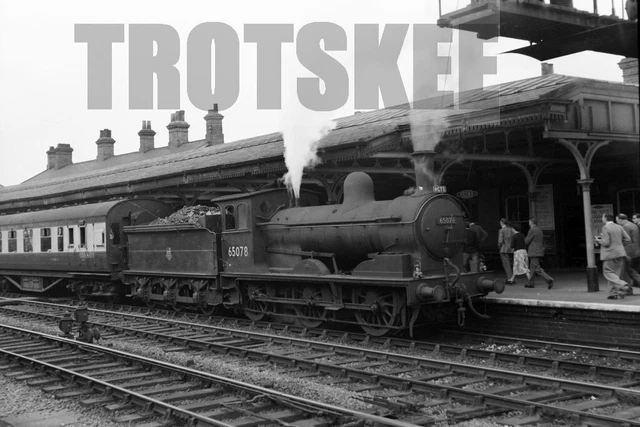 LARGER NEGATIVE BR British Railways Steam Loco 65078 Class J21 Selby ...