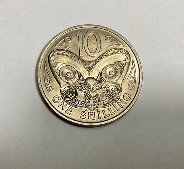 1967 NEW ZEALAND 10 CENT COIN /ONE SHILLING QUEEN ELIZABETH II ...