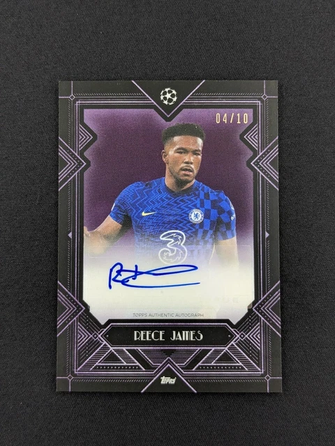 2021-22 TOPPS DECO UEFA REECE JAMES /10 Auto Purple Autograph Chelsea ...